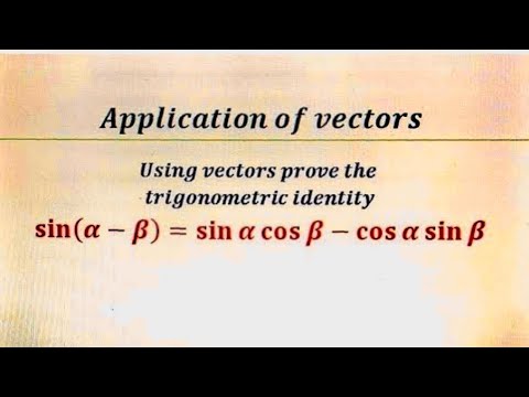 Dengan menggunakan vektor, buktikan identitas trigonometri sin (a-b) = sin a cos b - cos a sin b