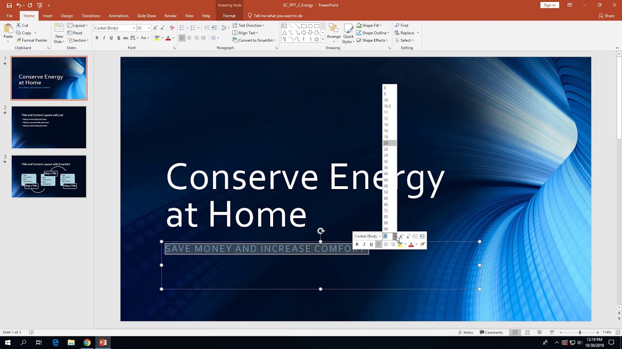PowerPoint 2019 Module 2 Demonstration Part 1