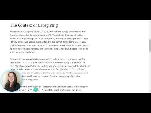 Caregiver Definition Video