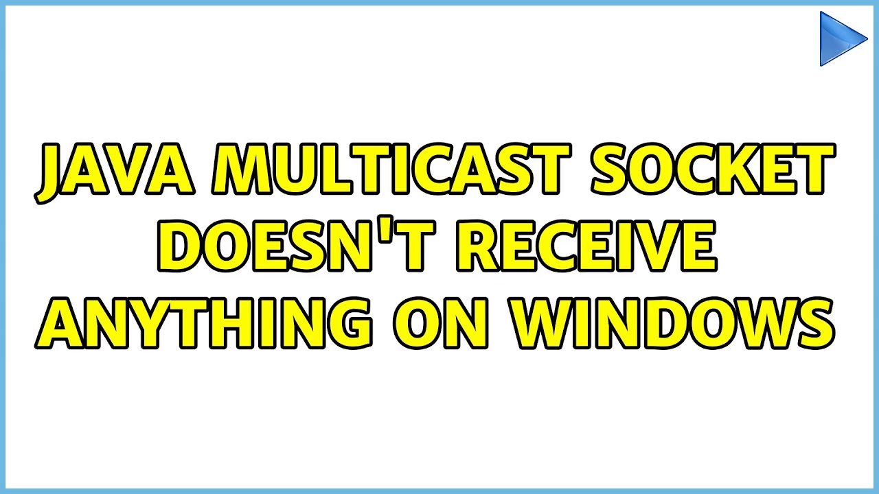 Java Multicast Socket doesn't receive anything on Windows