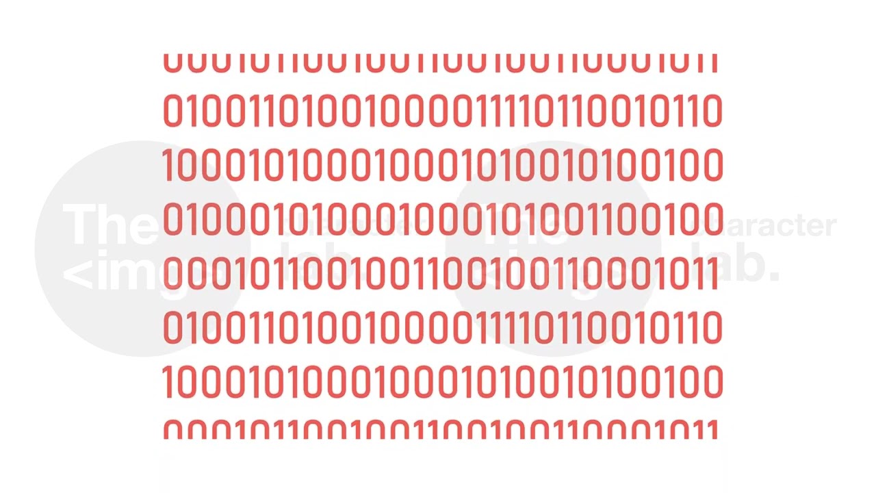 Coding binary code line 2D element animation