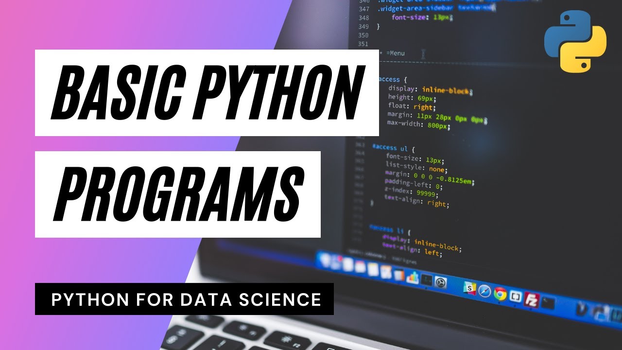 Python For Data Science - Basic Python Programs (Hindi) | Indian Programmer