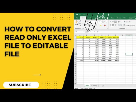 How To Convert A Read Only Excel File To A Editable File