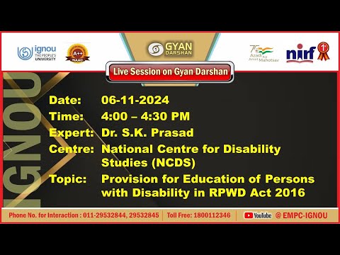 Provision for Education of Persons with Disability in RPWD Act 2016