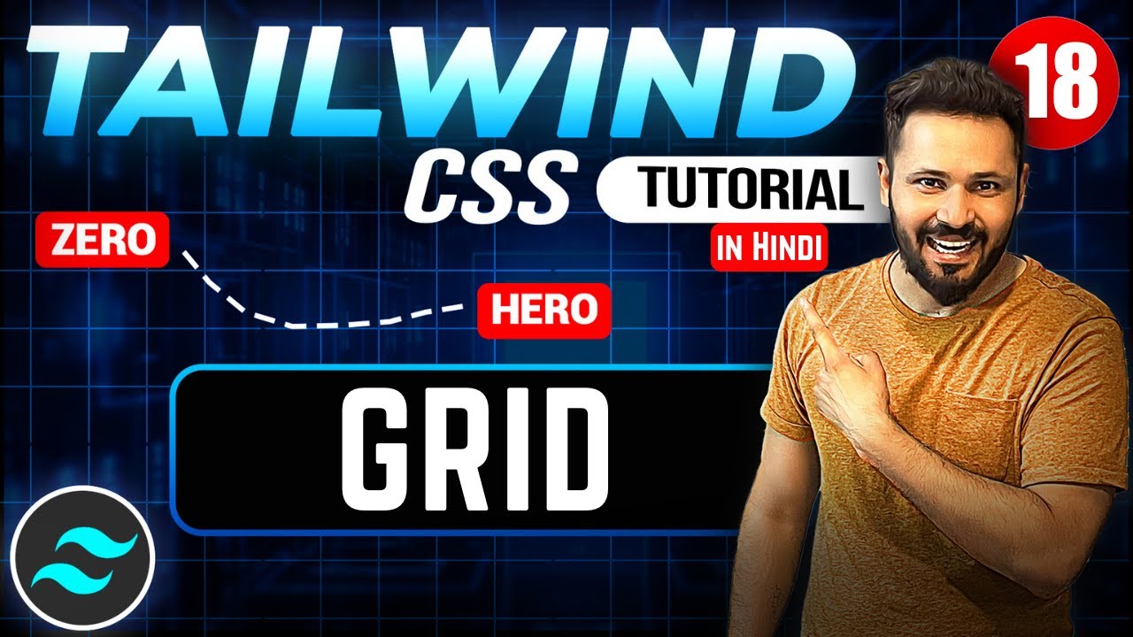 Tailwind css tutorial Hindi #18 Grid