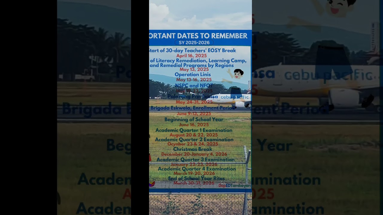 Important Dates to Remember School Year 2025-2026 #everyone  #highlights  #followers