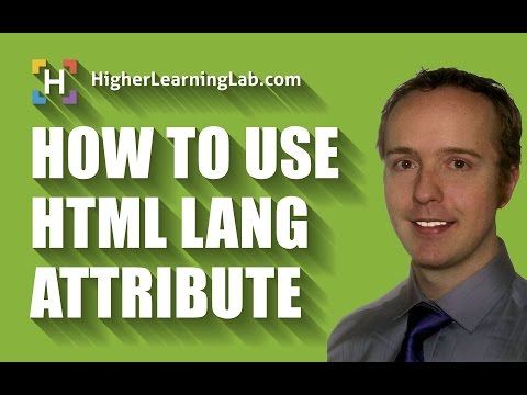 HTML Lang Attribute Is Used To Define The Language Of The Page Or An Element