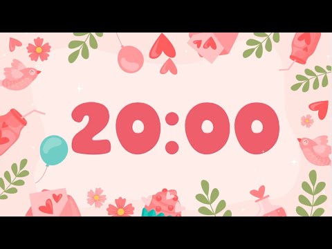 💕 20 minute timer - cheerful music and animations : Valentines Day! 💕