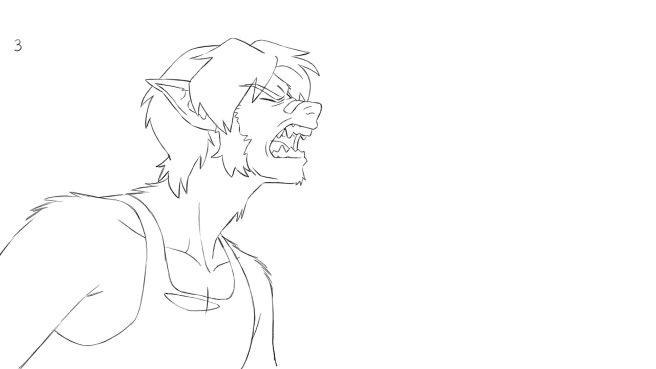 Werewolf Transformation 2D Animation