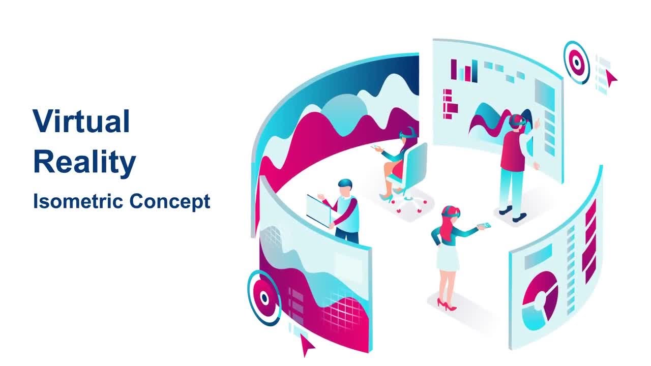 Virtual Reality - Isometric Concept After Effects Templates