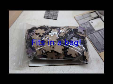 Making a puzzle from a photo with a laser
