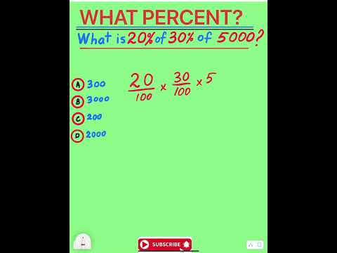 What is 20% of 30% of 5000?