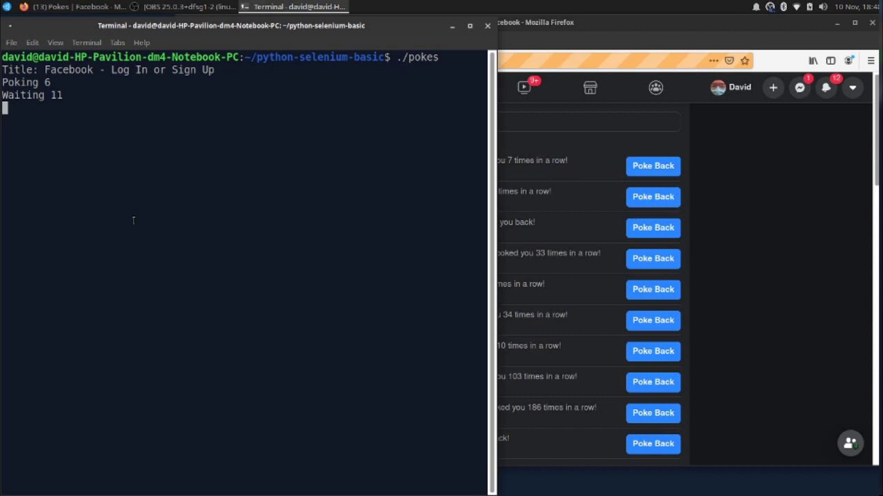 Automating Facebook Pokes Using Python and Selenium