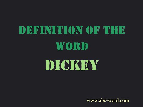 Definition of the word "Dickey"