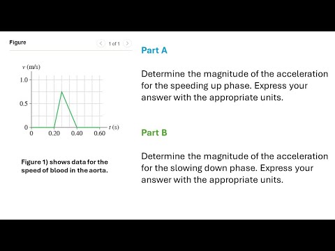 Problem 2.24 Determine Magnitude of Acceleration of Blood in Aorta Mastering Physics Solved.