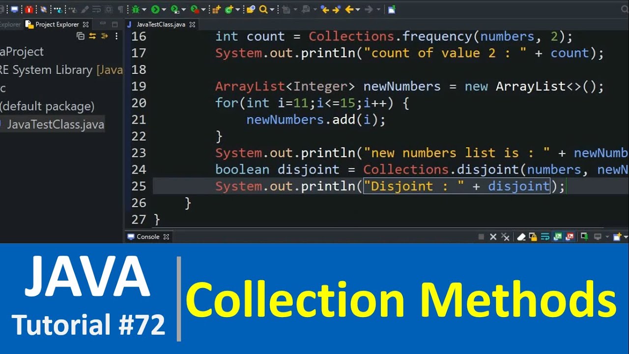 Java Tutorial #72 - Frequency, Disjoint, Min, Max Methods in Java Collections