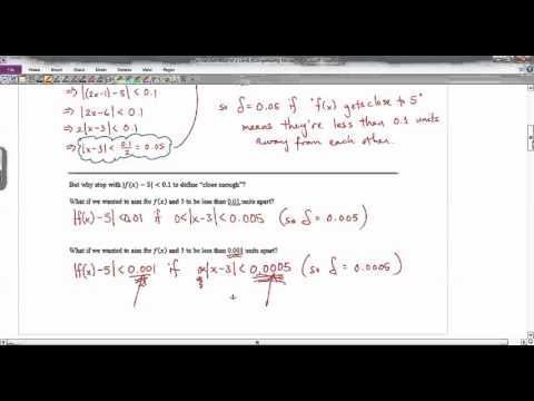 ATMH - Unit 9 Formal Definition of a Limit