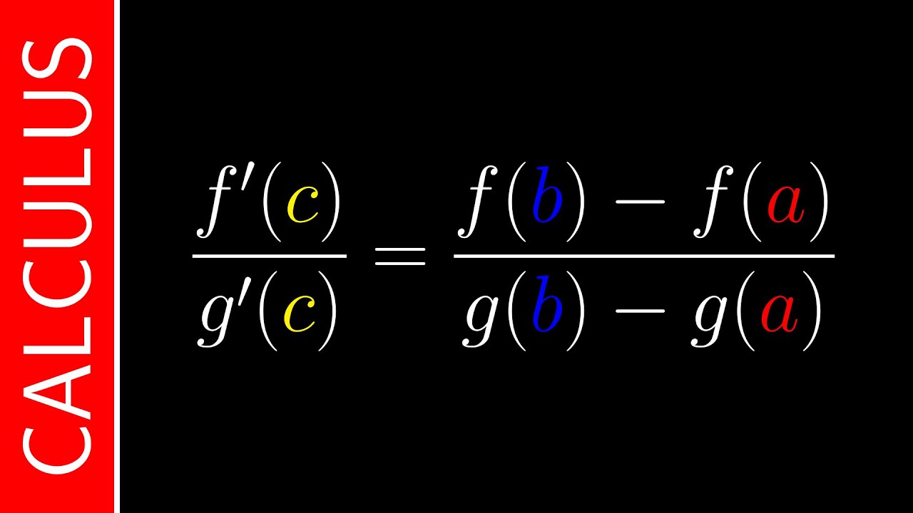 Cauchy's Mean Value Theorem / Calculus / Interactive Video