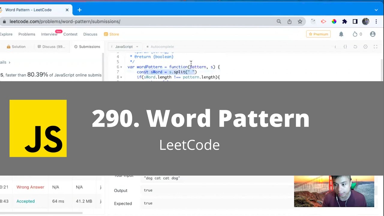 290  Word Pattern - LeetCode Javascript