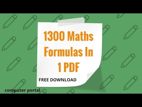 1300 maths formulas in one PDF