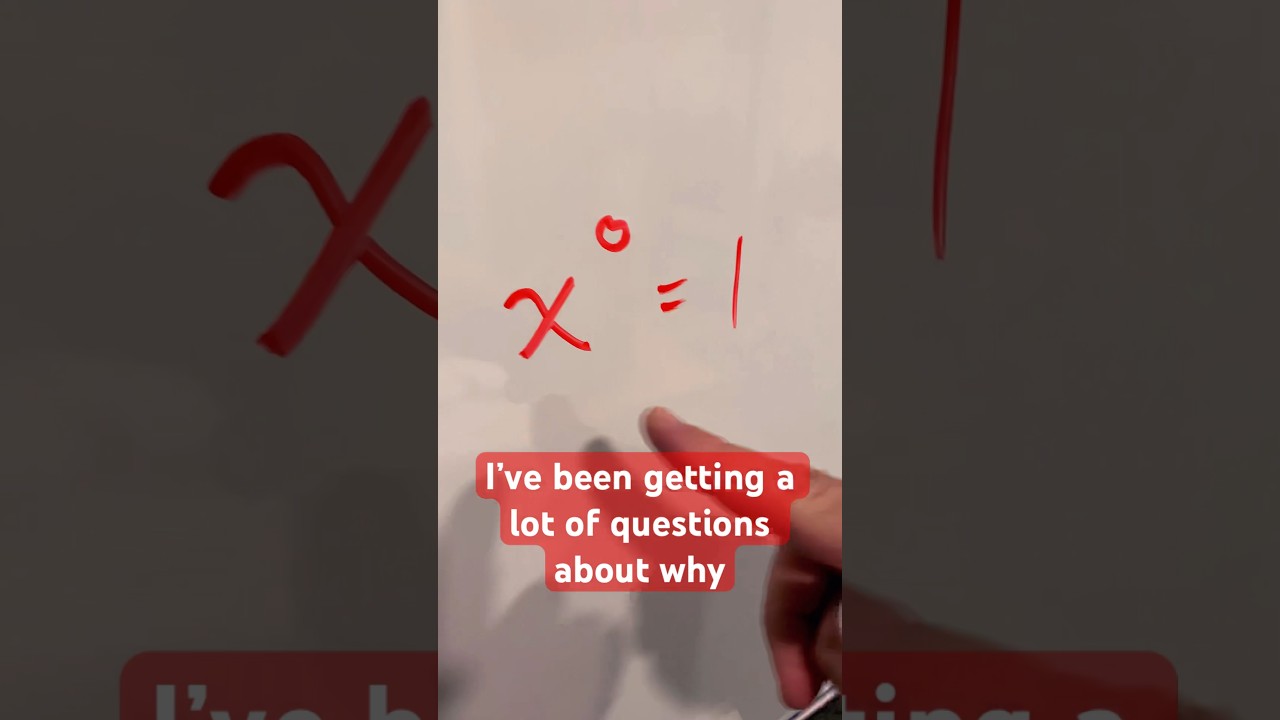 A lot of questions about zero exponents lately… #shorts #algebra #math