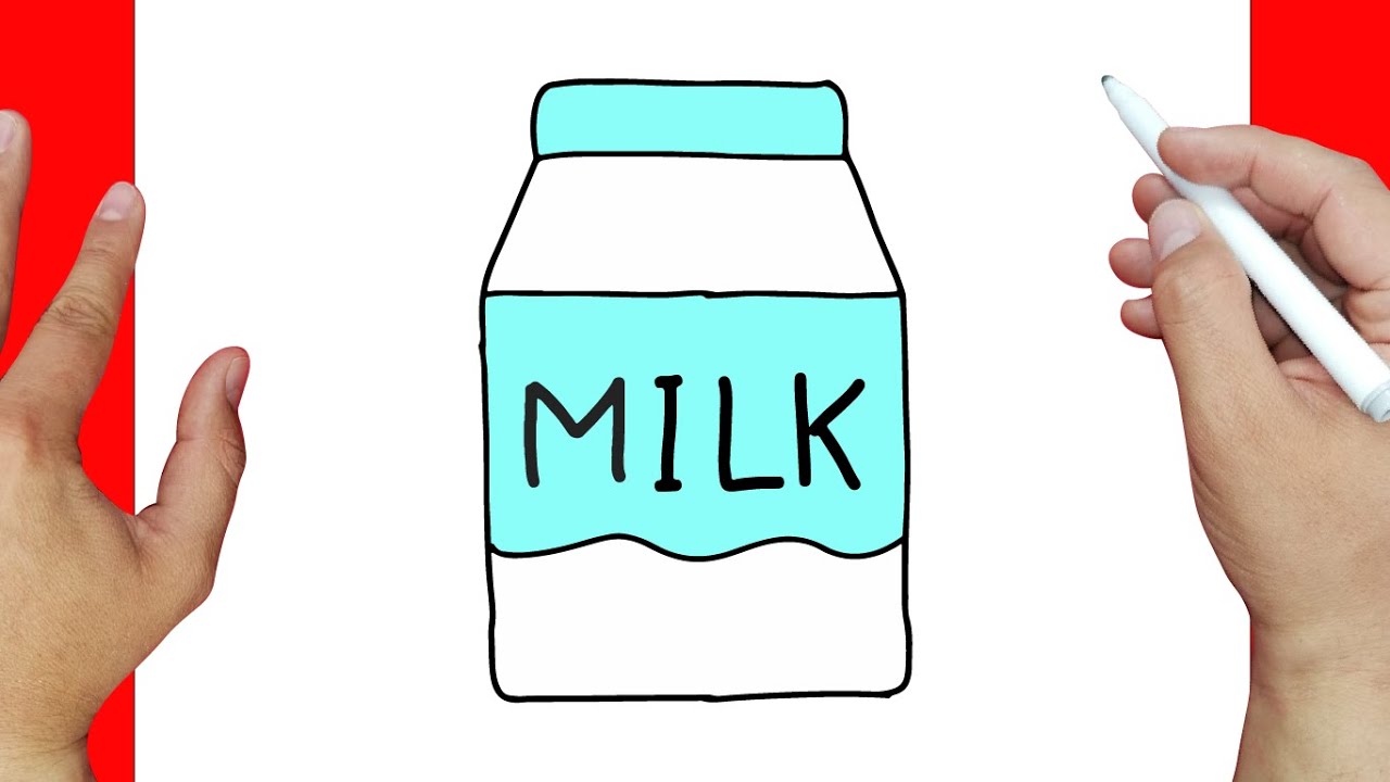 How to draw a milk carton step by step | Easy drawings