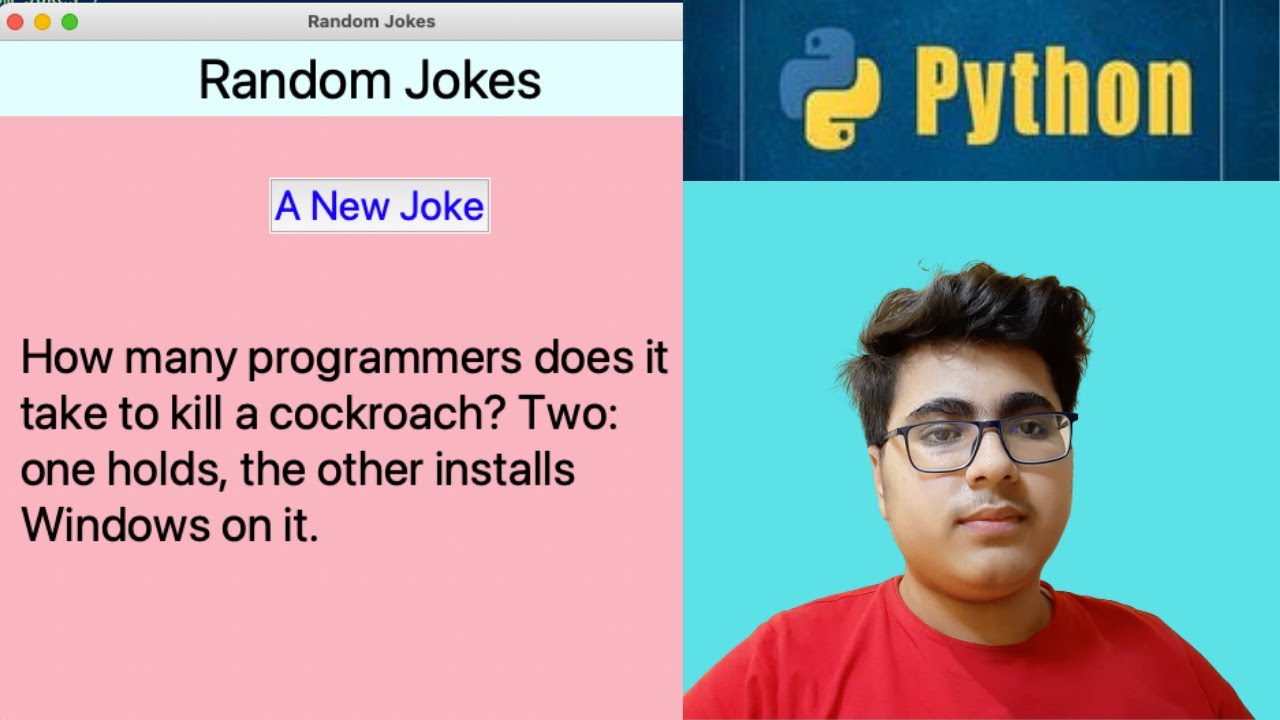 Random jokes generator with GUI using python | Programmer Saiyam | Python | Tkinter