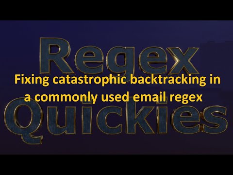 Fixing catastrophic backtracking in a commonly used email regex