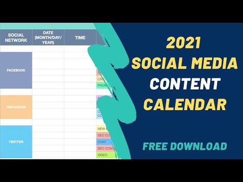 BranderBox Social Media Content Calendar Template - Free Download!
