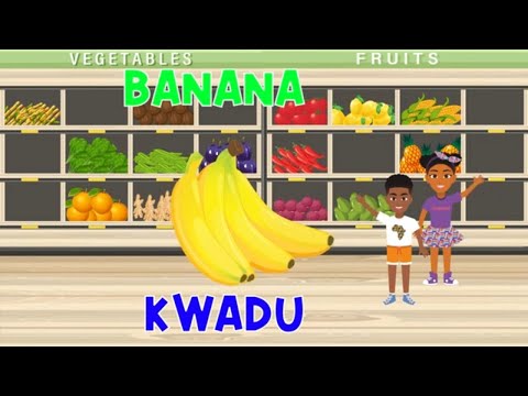 Fruits & Vegetables in English and Twi - Kids Vocabulary
