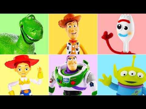 Guess the Toy Story Toys Game - Woody Buzz Lightyear Forky Jessie Rex Slinky Dog