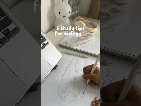 5 study tips for biology 🎧 (check comments) #study #aesthetic #biology