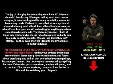 FREE FC 25 MODS! ULTRA MOD 3.0 / FIFER / eSIM – TU 16 DOWNLOAD FOR PC (JUNE 2025) - LINKS