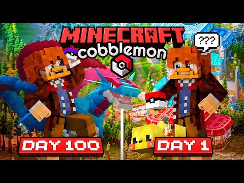 I Spent 100 DAYS in Minecraft Cobblemon… As a Complete Pokémon Noob! I ...
