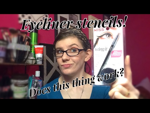 Testing Kiss Wing It Eyeliner Kit with Stencil- Does it work??- First Impressions