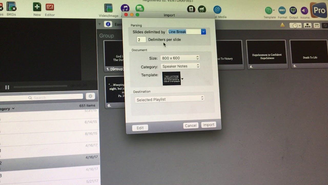 Propresenter 6 | Uploading Sermon Notes | Ventura First Assembly