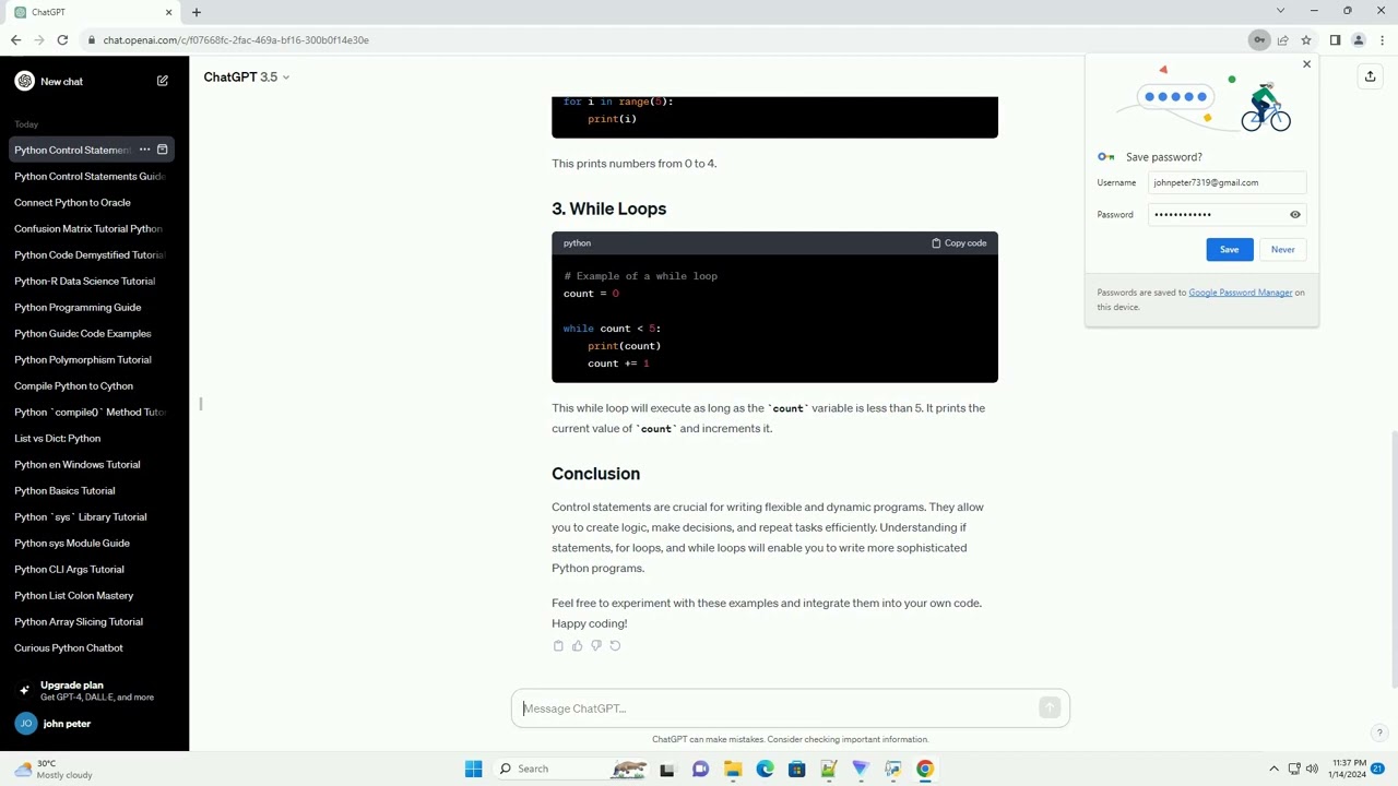 control statements in python ppt