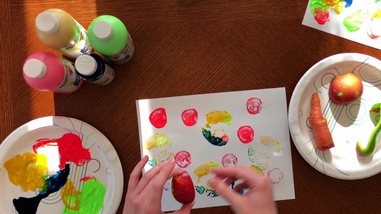 Fruit And Veggie Stamp Art