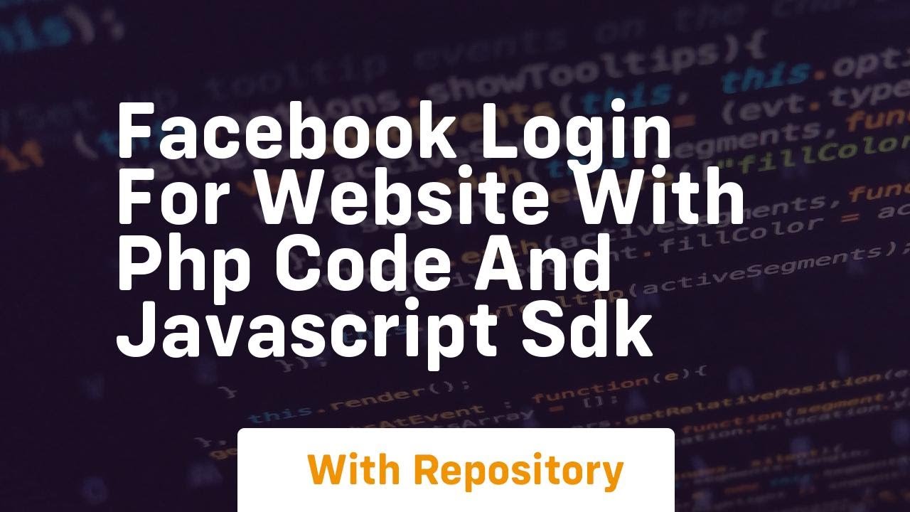 Facebook login for website with php code and javascript sdk