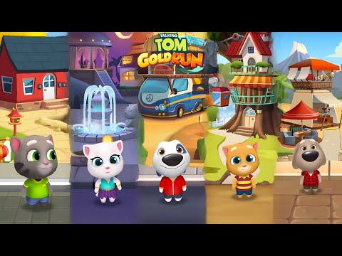 Talking Tom Gold Run - New Update - Discover all the characters Full walkthrough Gameplay - Lilu