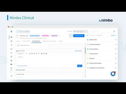 Using a digital medical record. Nimbo Clinical