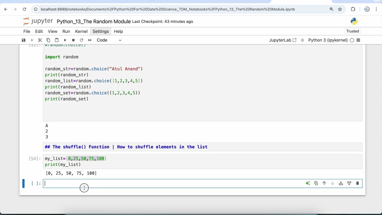 The shuffle() Function in Python | How to shuffle elements in the list in Python