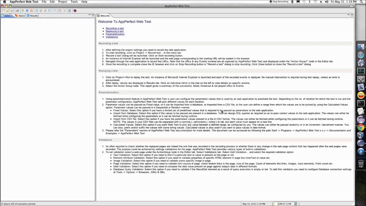 Web Test | CreatingProject