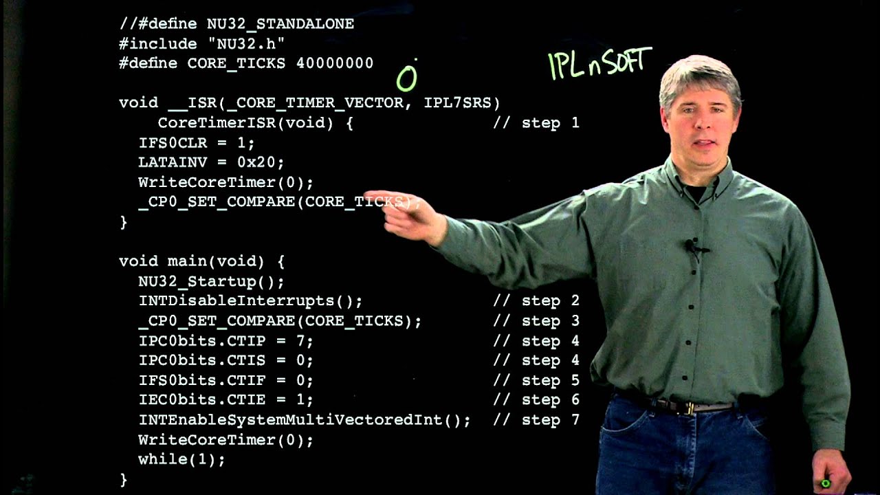 (OLD VERSION) PIC32 interrupt code example (Kevin Lynch)
