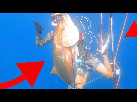 This Turned Into A DISASTER! Spearing HUGE Fish On a TINY Watercraft!