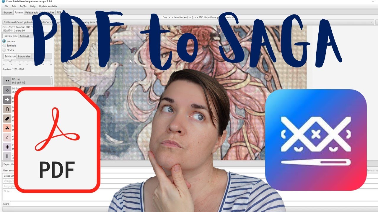 PDF 2 SAGA - A Tutorial for Cross Stitchers