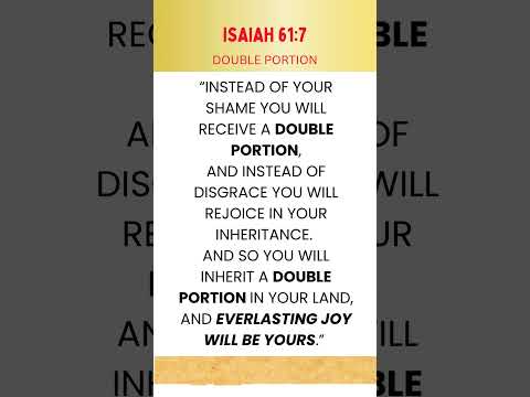 DOUBLE PORTION @thebelieversedge #bibleverse #scripture #godsword