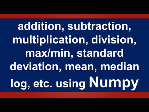 Learn What are Mathematics operations in Numpy Lesson 5 Urdu Hindi - Mind Luster