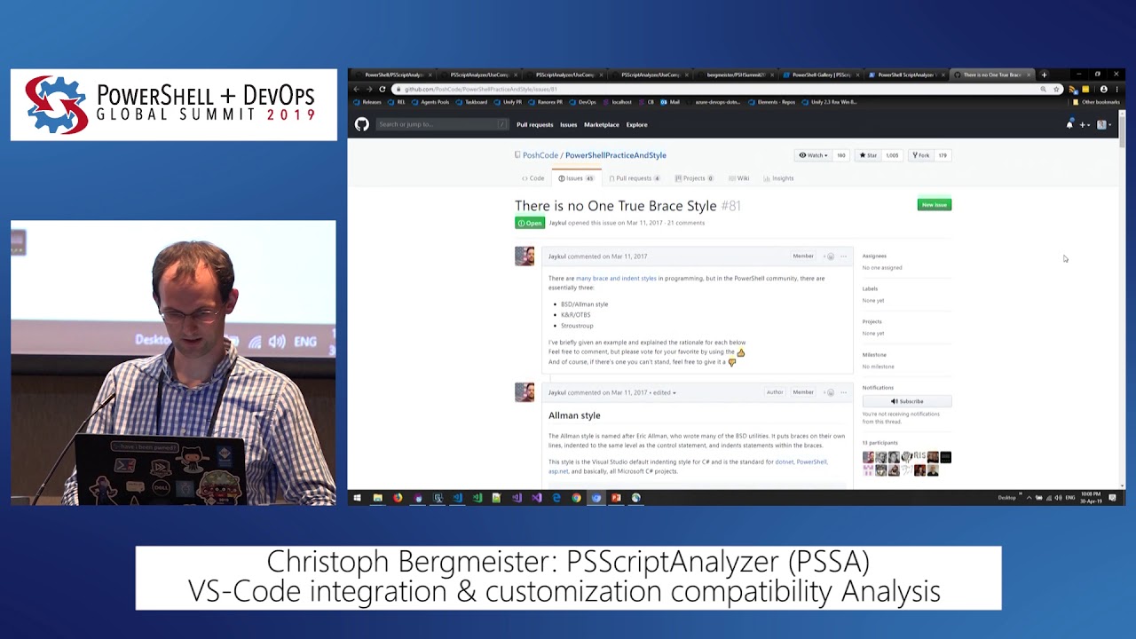 PSScriptAnalyzer (PSSA) VS-code integration & customization... by Christoph Bergmeister