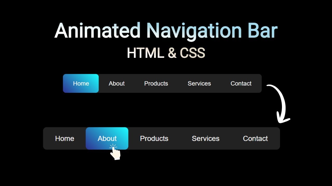 Animated Navbar with Hover Effects Using Only HTML & CSS | No JS Needed!